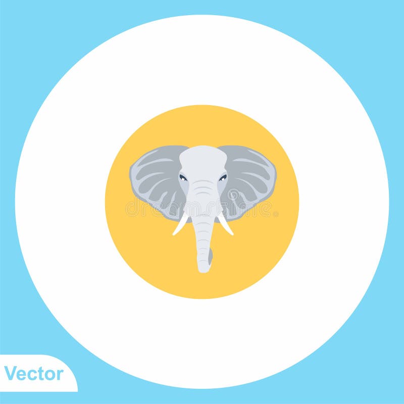 Elephant Vector Icon Sign Symbol Stock Vector - Illustration of black ...