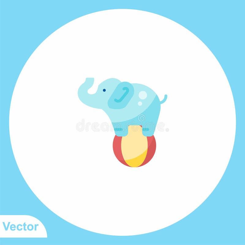 Elephant Vector Icon Sign Symbol Stock Illustration - Illustration of ...