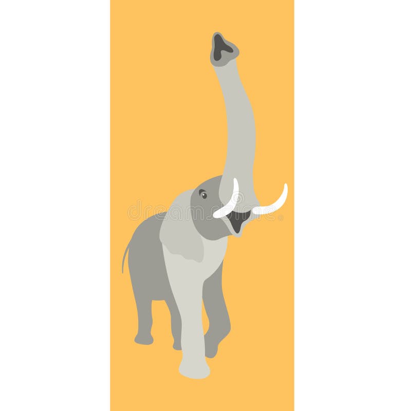 Elephant Cartoon Vector Illustration Flat Style Profile Stock Vector ...