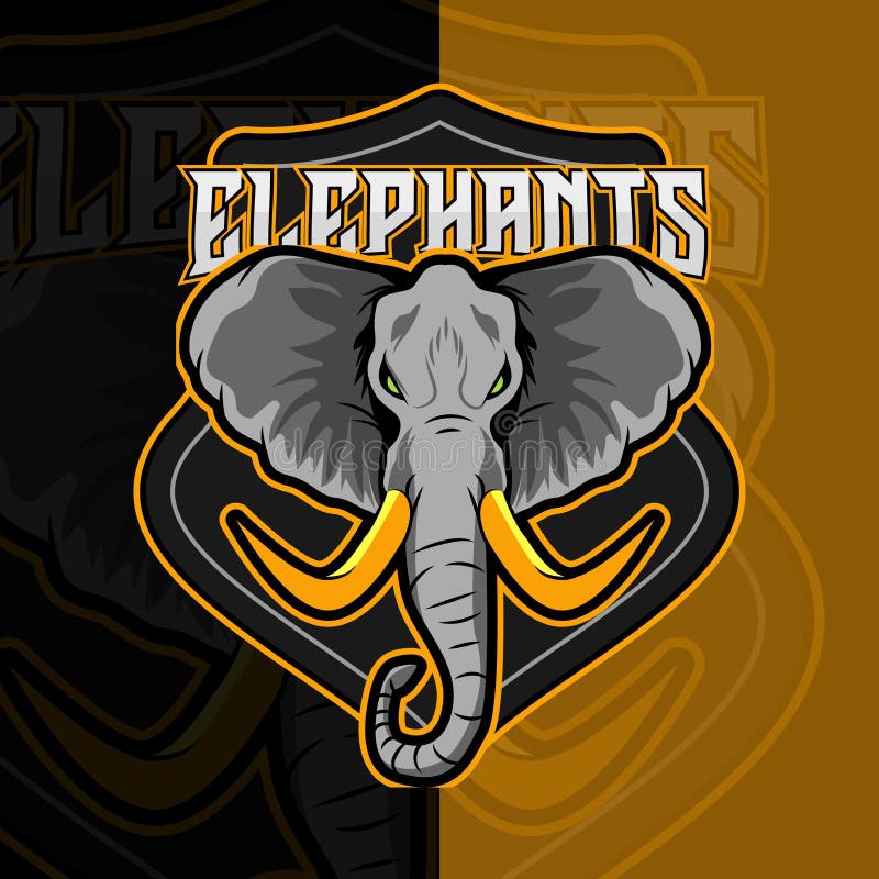 Elephants Gaming Logo Design Stock Vector - Illustration of league ...