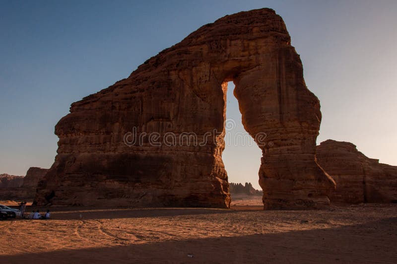 Eleplant Rock Formation in the Deserts of Saudi Arabia Stock Image ...
