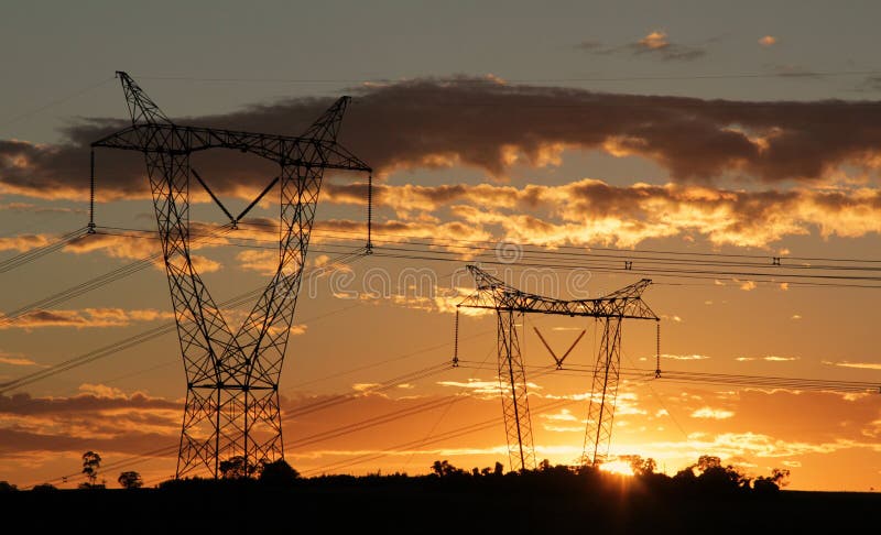 Eletricity Tower Providing Energy Distribution Stock Image - Image of ...