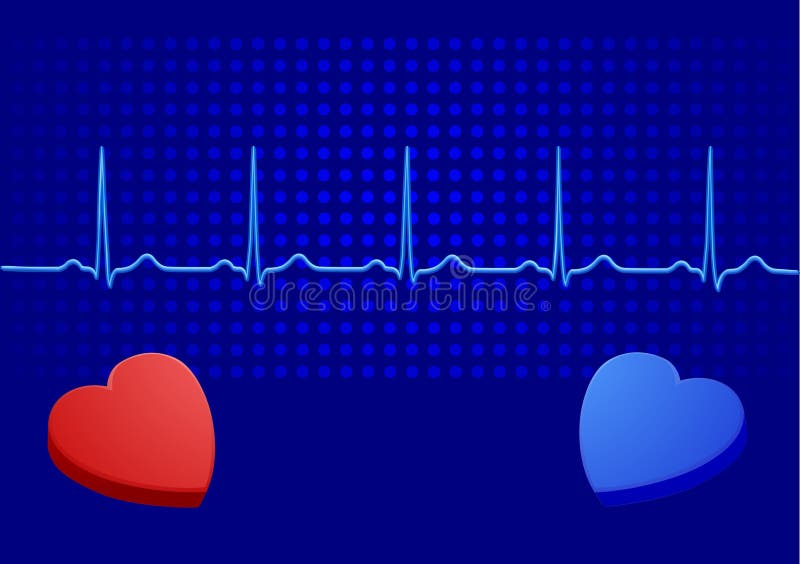 Elettrocardiogramma Dell'azzurro Di Heart& Immagine. Immagine: 13536169