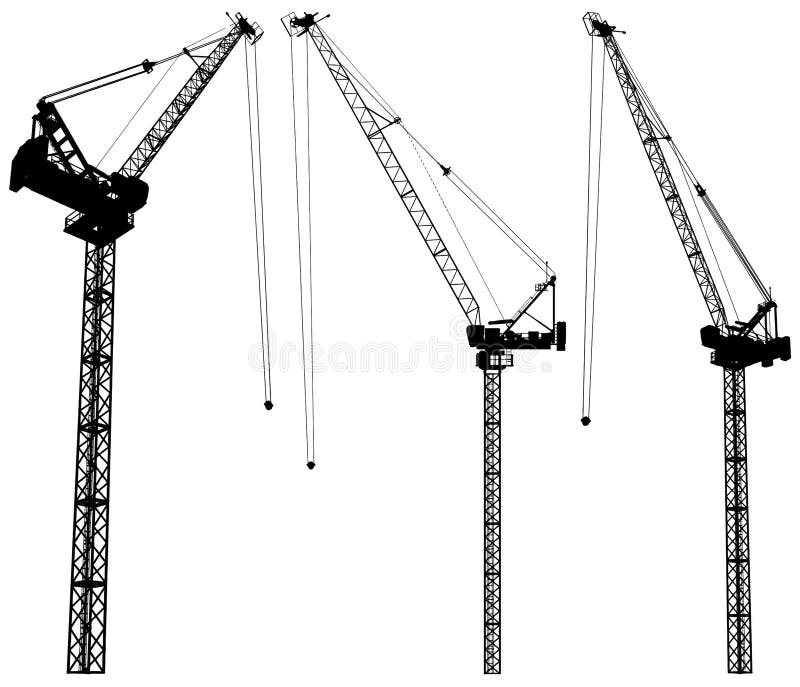 Elevando O Vetor 02 Do Guindaste De Construção Ilustração do Vetor ...