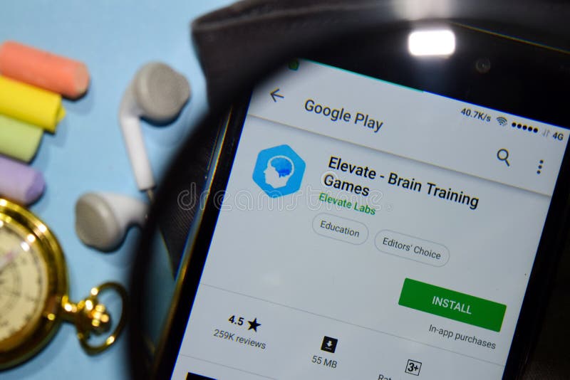Elevate - Brain Training Games Dev App with Magnifying on Smartphone ...