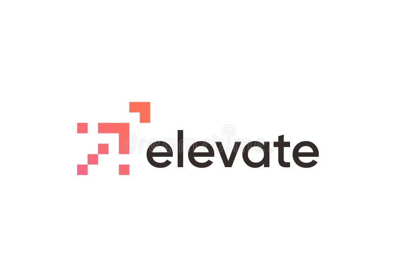 Elevate Growth Logo. Arrow Statistics Technology Vector Design Stock ...