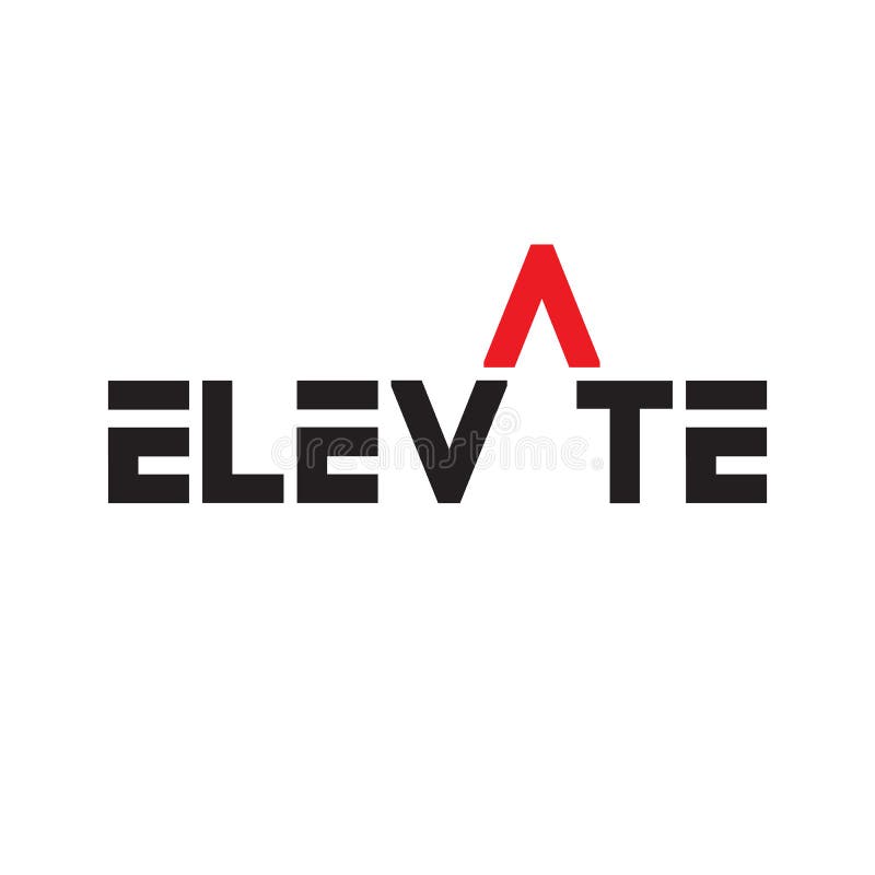ELEVATE Text Logo Design Vector Stock Vector - Illustration of overview ...