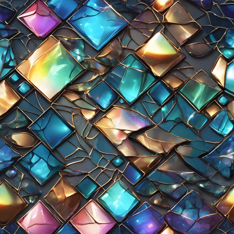 Multicolored Glass Mosaic Background. 3d Rendering, 3d Illustration ...