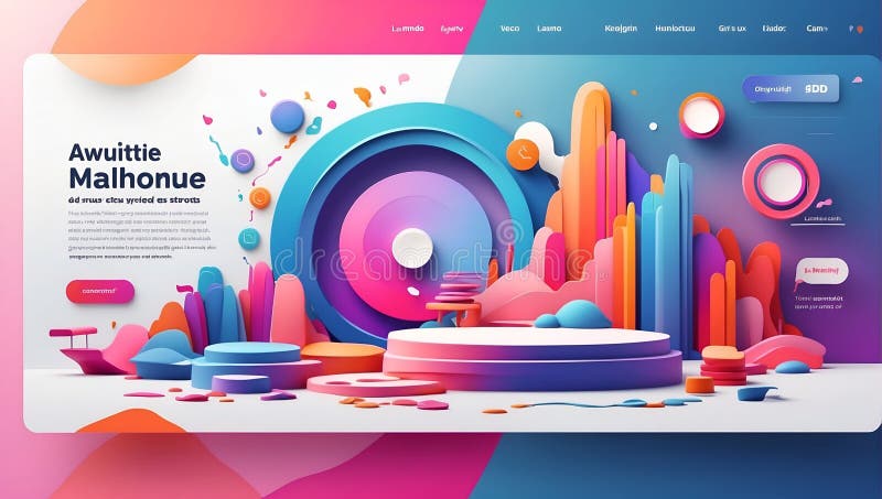 Elevated Experiences: Detailed UI UX Landing Page. AI Generate Stock Illustration - Illustration ...