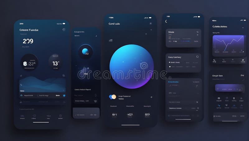 Starry Shadows: Eclipse-themed Dark Mode Palette. AI Generate Stock ...