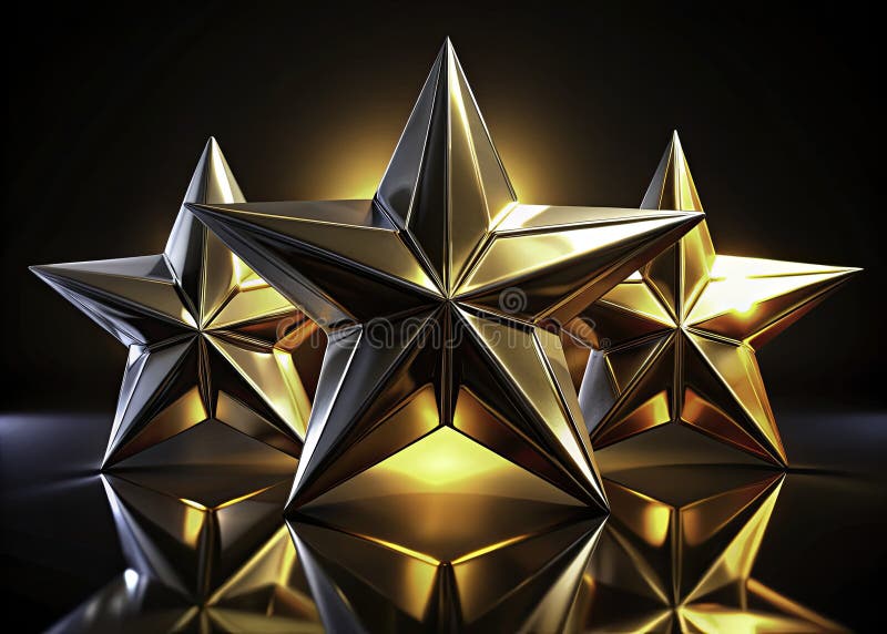 Bronze Mirror Star Elements Stock Illustrations – 2 Bronze Mirror Star ...