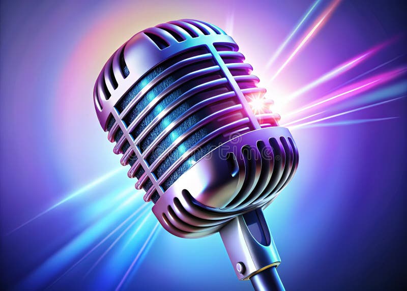 Professional Microphone Illustration for Audio Recording Projects Clean ...