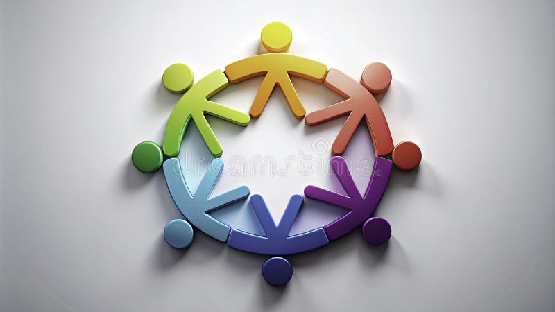 Modern Teamwork Logo Design a Flat Illustration Representing ...