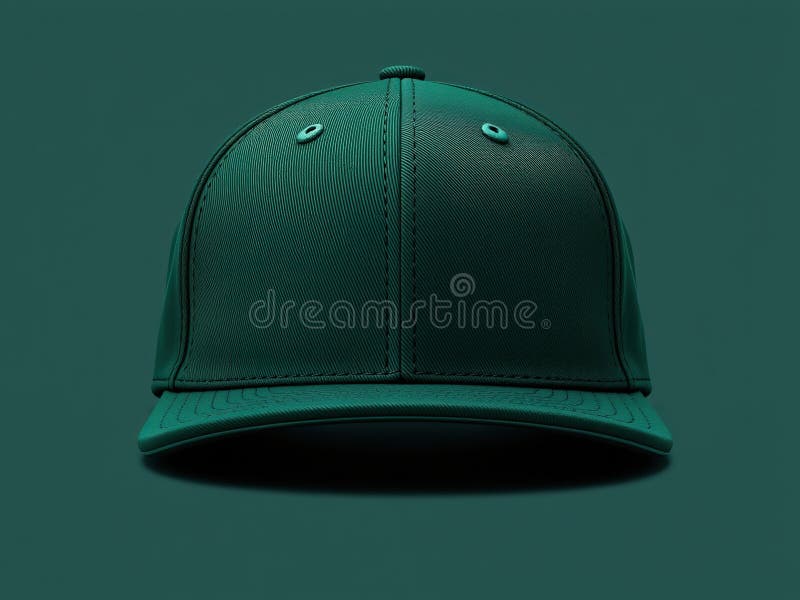 Stylish Dark Green Skater Cap Mockup Blank Design Template for Fashion ...