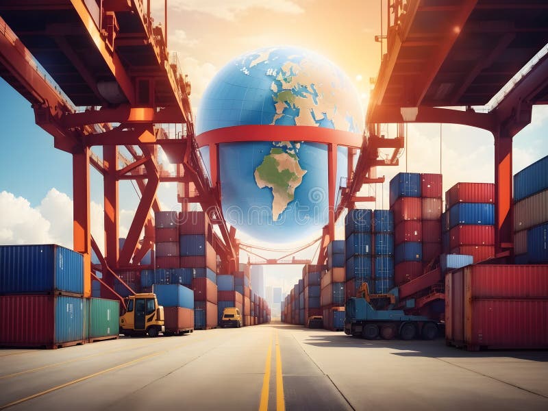 Worldwide Logistics Symphony: Global Import-Export Vision Stock ...