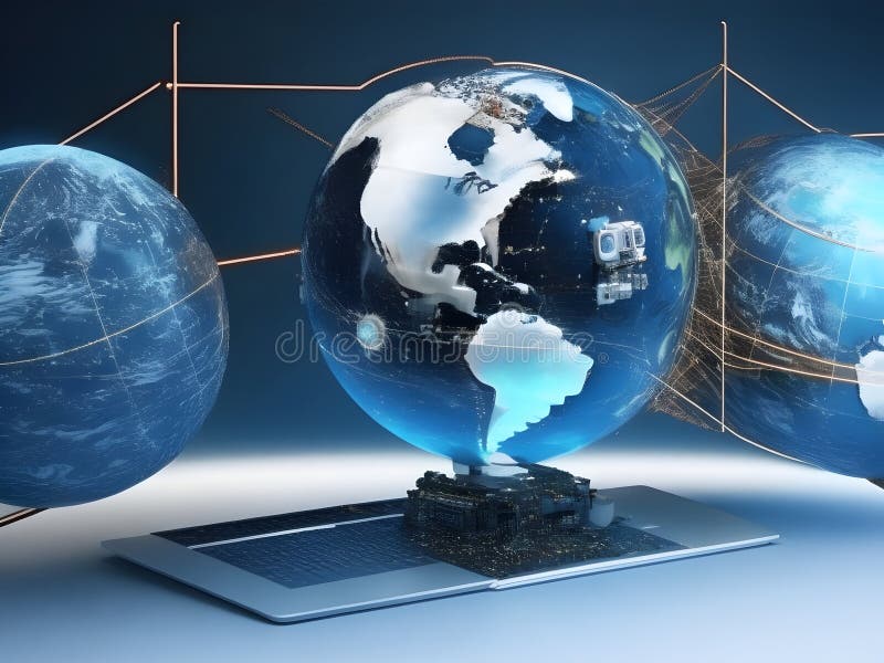 Infinite Innovation: Global Computer Technology Background Stock ...