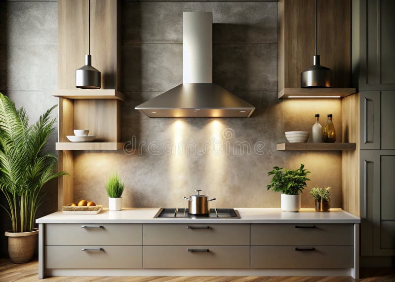 Sleek Stylish Kitchen Extractor Hood Minimalist Design for Modern ...