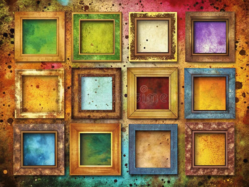 10 Unique Grunge Rectangular Frames Versatile Abstract Designs for ...