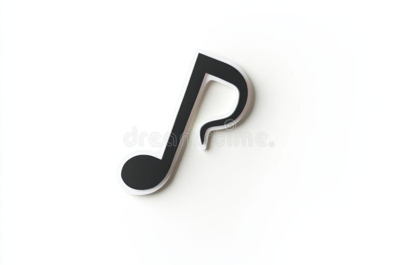 Elevate Your Creativity with this Stylish Music Note Sticker Against a ...