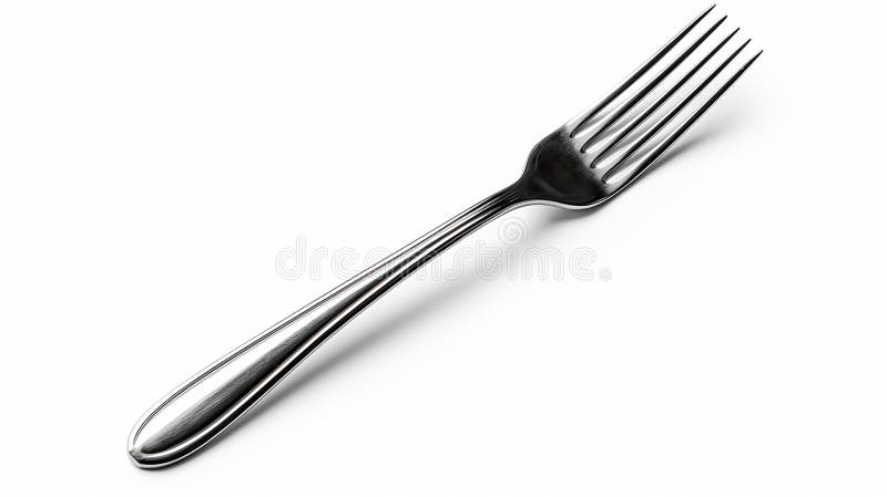 Stainless Steel Fork on White Background - Modern Cutlery Photography ...