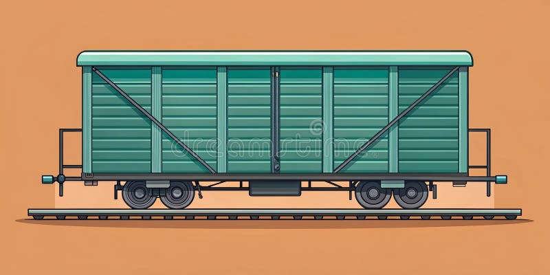 Modern Train Wagon Clip Art Simple Vector Graphics for Creative Design ...