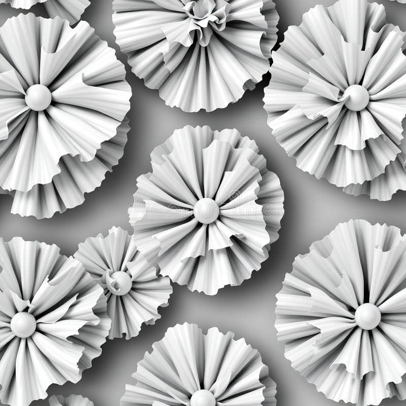 Double Ruffle Pattern Brushes Editable Digital Assets for Design ...