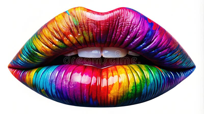 Vibrant Lip Art Illustrations for Graphic Design, Artistic Projects ...