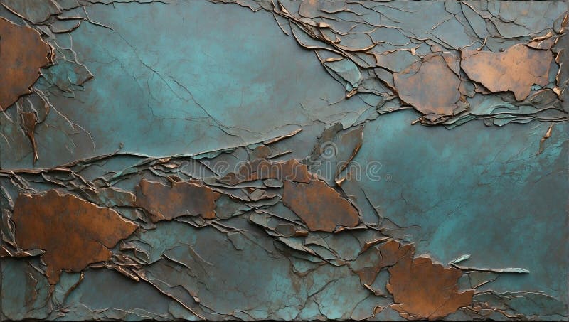 Rustic Elegance: Bronze Verdigris Slate Texture. AI Generate Stock ...