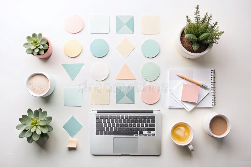 Downloadable Minimalist Stickers a Collection of Simple Shapes and Soft ...