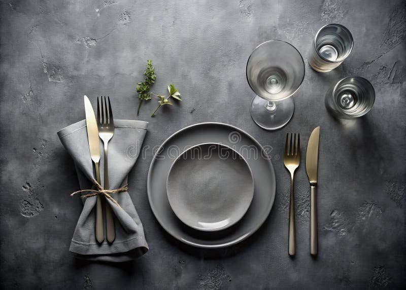 Minimalist Dining Inspiration: a Sophisticated Gray Table Setting for a ...