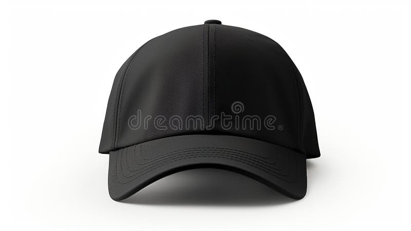 Blank Black Baseball Cap Mockup for E-commerce: High-Quality Front View ...