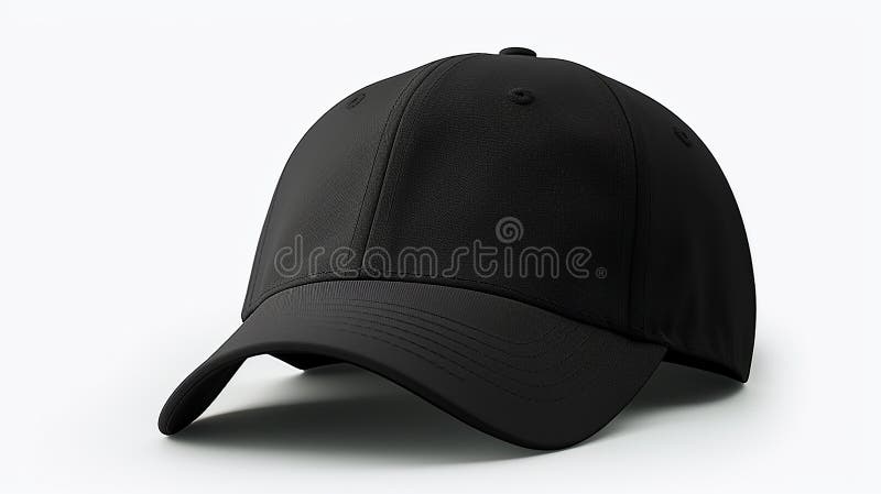Blank Black Baseball Cap Mockup for E-commerce: High-Quality Front View ...
