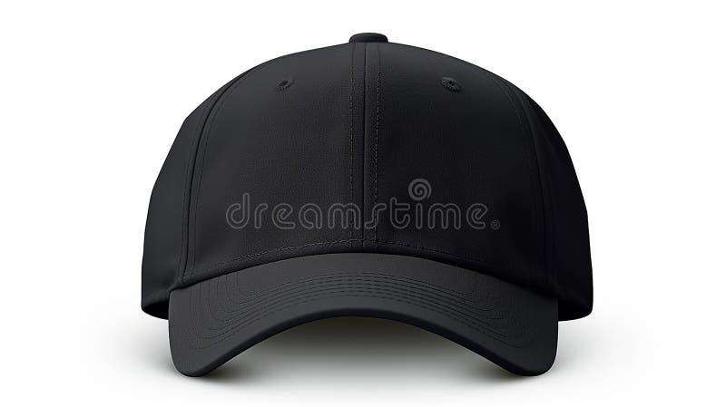 Blank Black Baseball Cap Mockup for E-commerce: High-Quality Front View ...