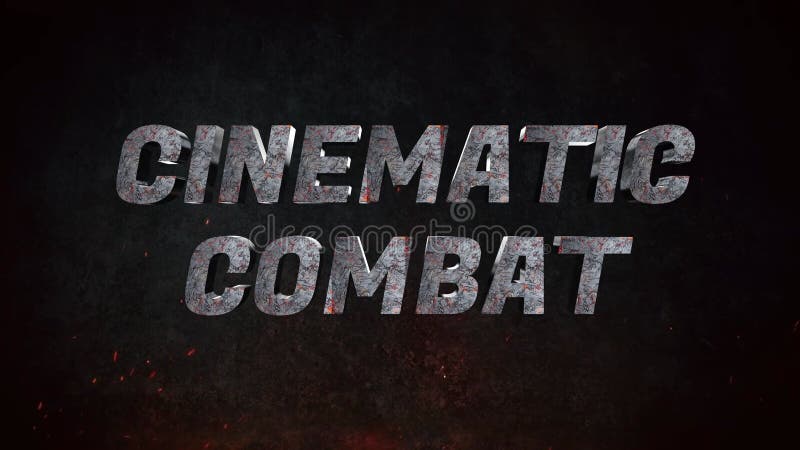 Cinematic Combat 3D Cinematic Text Background - High-Energy, Action ...
