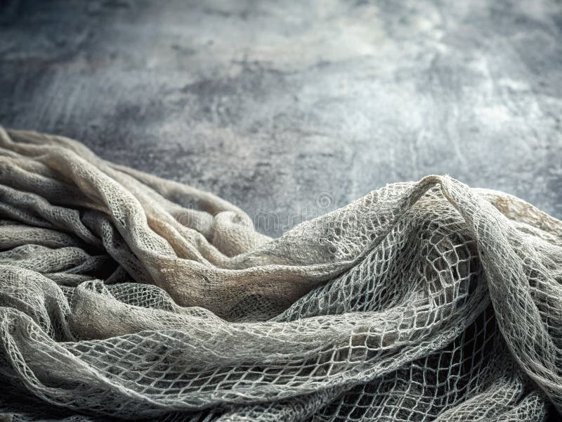 Rustic Grey Netting Background for Elegant Food Photography a Textured ...