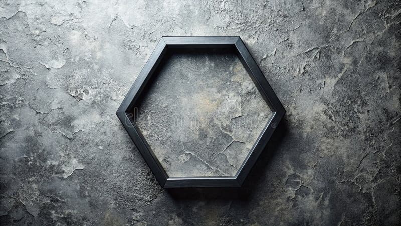 Dramatic Black Hexagon Brush Stroke Frame Mockup a Versatile Design ...