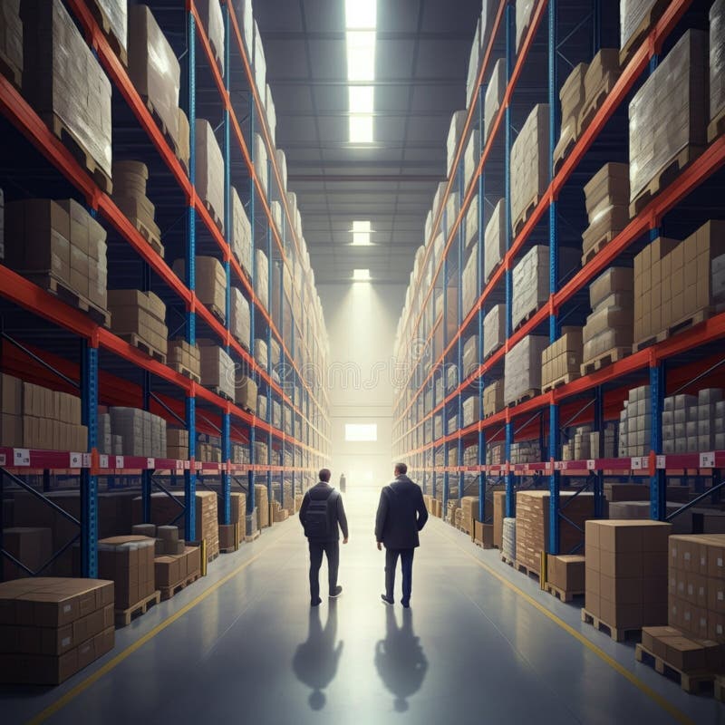 AIGenerated Warehouse Backgrounds & Industrial-Themed Patterns for ...