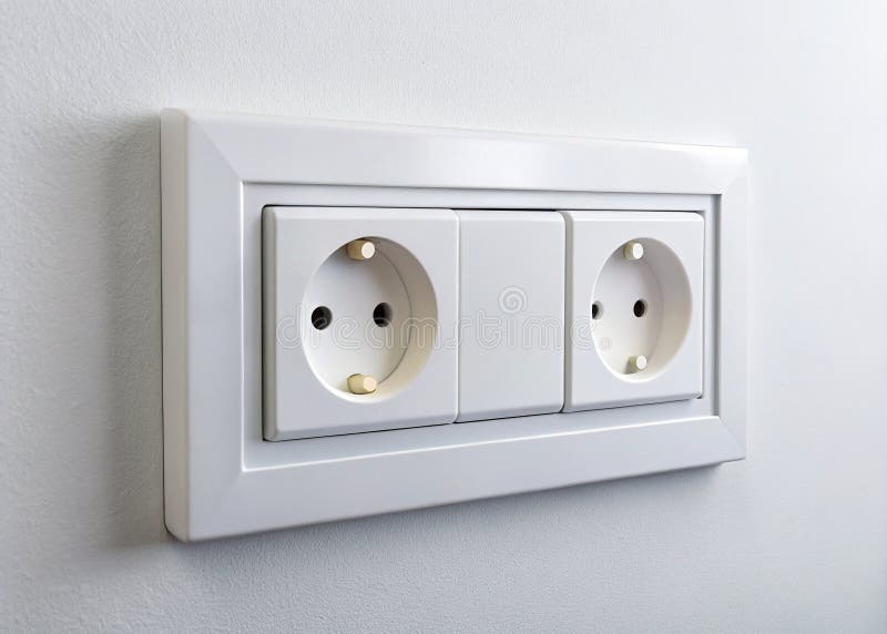 Sleek White Wall Socket Board with Switch Modern Electrical Outlet for ...