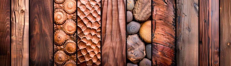 Rustic Brown Wood Panels with Intricate Patterns and Textures ...
