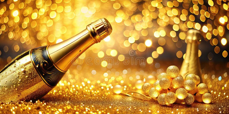 A Luxurious Sparkling Champagne Celebration Background for Invitations ...