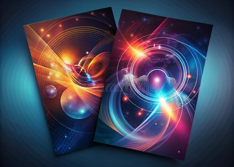 Dynamic Neon Swirling Circles Party Flyer Design a Vibrant Visual for ...