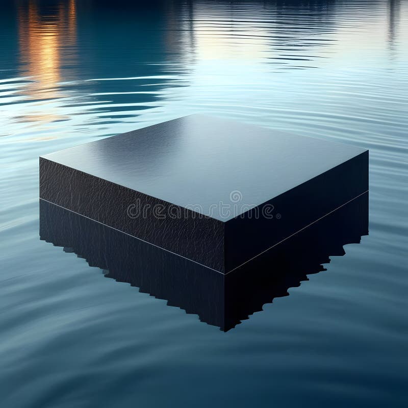 Chic Plastic Floating Podium with Reflective Water Surface Stock ...