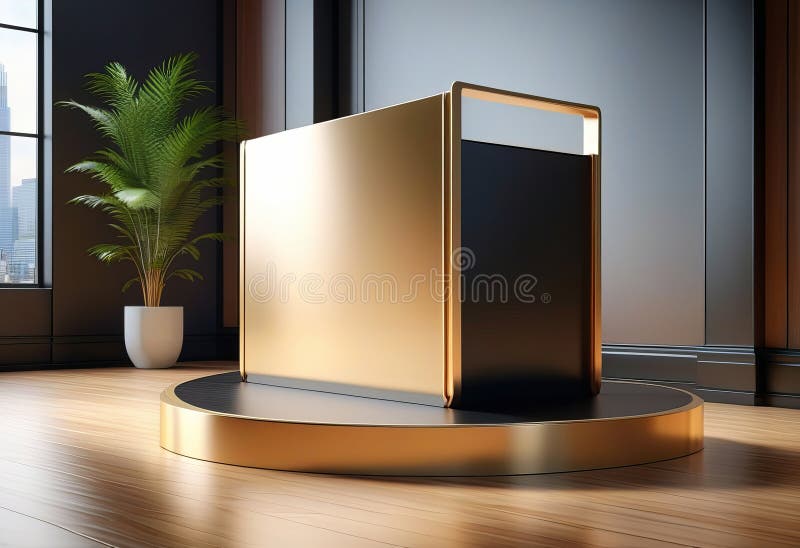 Elevate Your Presentation with a Sleek 3D Podium Platform Stock ...