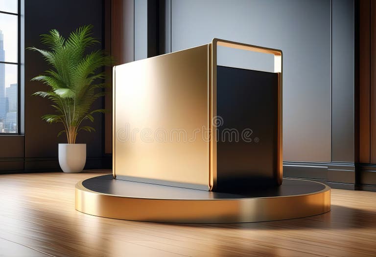 Elevate Your Presentation with a Sleek 3D Podium Platform Stock ...