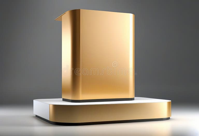 Elevate Your Presentation with a Sleek 3D Podium Platform Stock ...