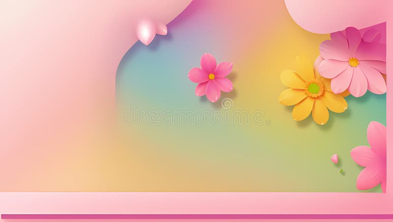 Soft Pastel Tones in Abstract PowerPoint Background Stock Illustration ...