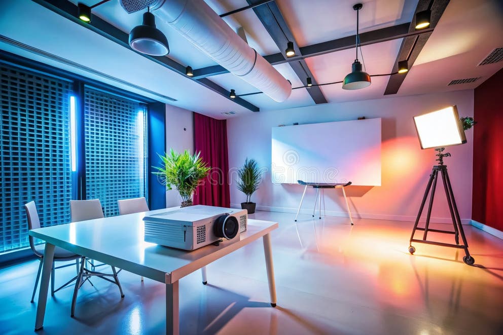 Captivating Presentations a Professional Studio Projector Setup Ideal ...