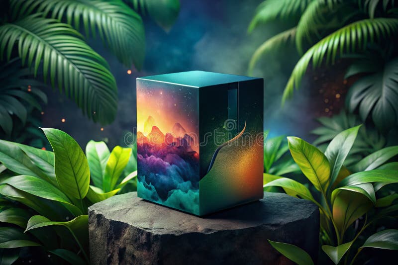 Premium Tech Gadget Packaging Elegant Box Design with Fresh Green ...