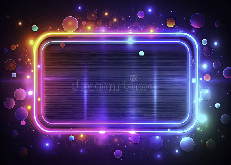 Dynamic Neon Rectangle Light Frame with LED Button Glow LaserEtched ...
