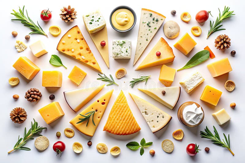 Deliciously Illustrated Cheese Shapes Slices and Varieties for Engaging ...